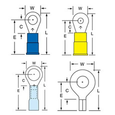 Terminales de anillo [Comprar por catálogo #] | RSHughes.mx