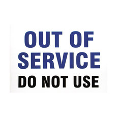 Brady Prinzing SM670E Cartel de fuera de servicio, Blanco, B-811, 10 ...