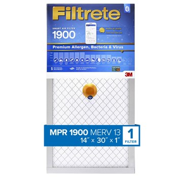 3M Filtrete Alérgenos, bacterias y virus de primera calidad 14 pulg. x ...