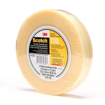 3M Scotch 720 Cinta de embalaje 03529, 1 pulg. x 72 yd, Tostado ...